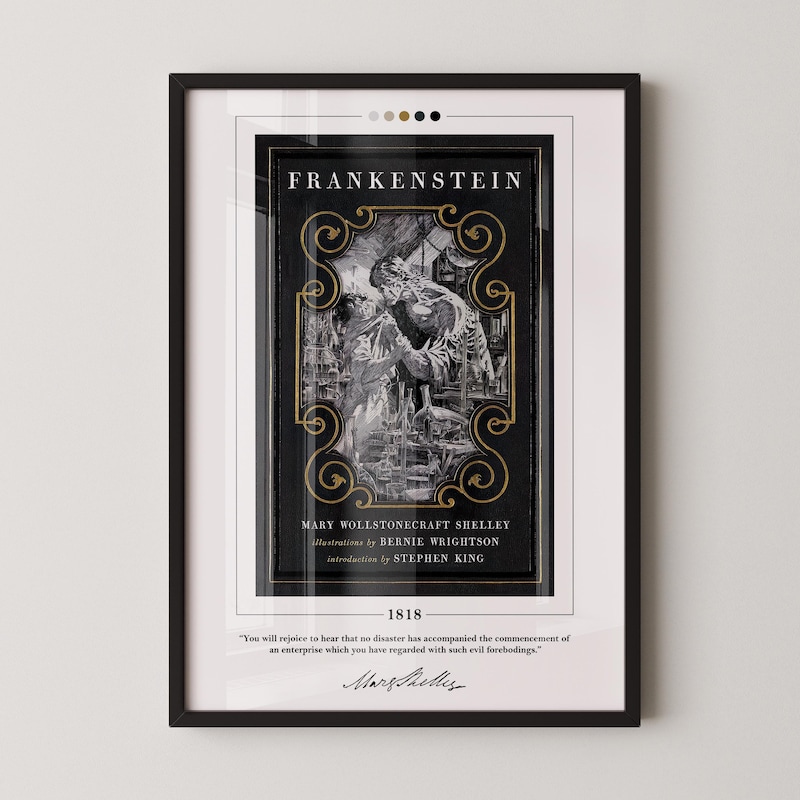 Frankenstein Book Cover Wall Art - Etsy