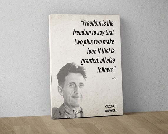 George Orwell Quote Wall Art two Plus Two 1984 - Etsy