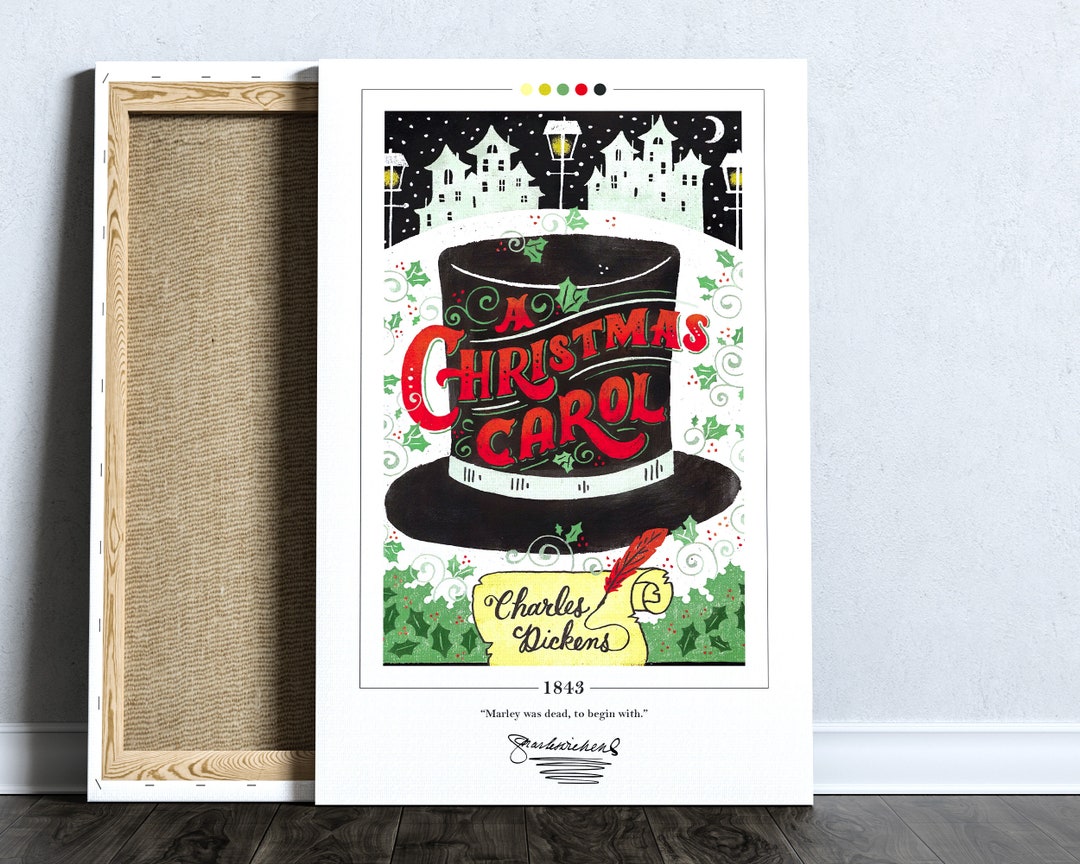 A Christmas Carol Book Cover Poster | Charles Dickens, A Christmas ...