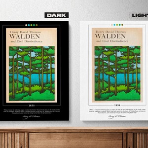 Walden Book Cover Poster | Henry David Thoreau, Walden Poster, Walden ...