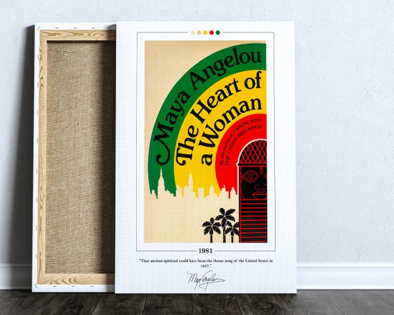 The Heart of a Woman Book Cover Poster Maya Angelou the - Etsy