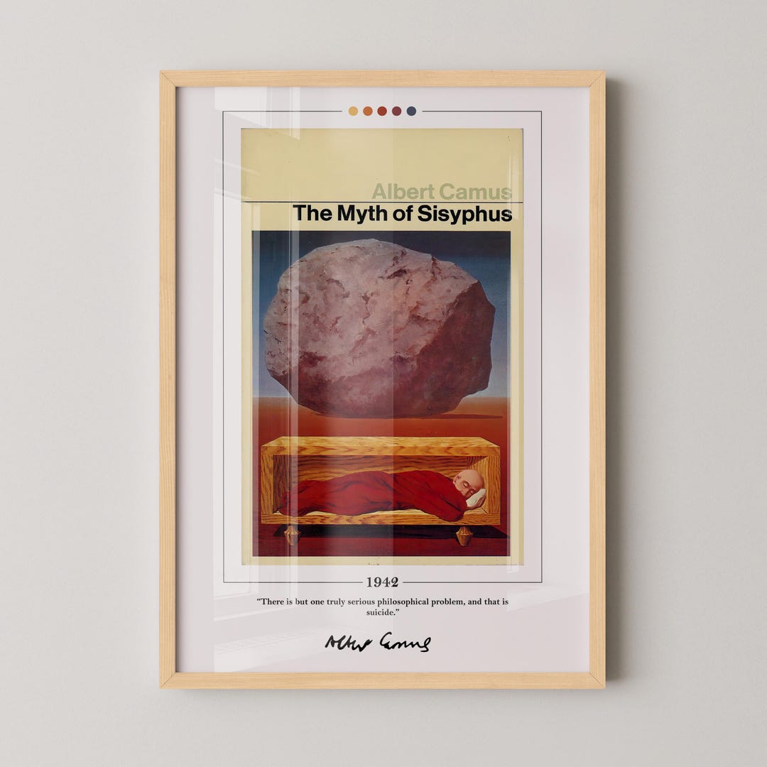 The Myth of Sisyphus Book Cover Poster | Albert Camus, Myth of Sisyphus ...