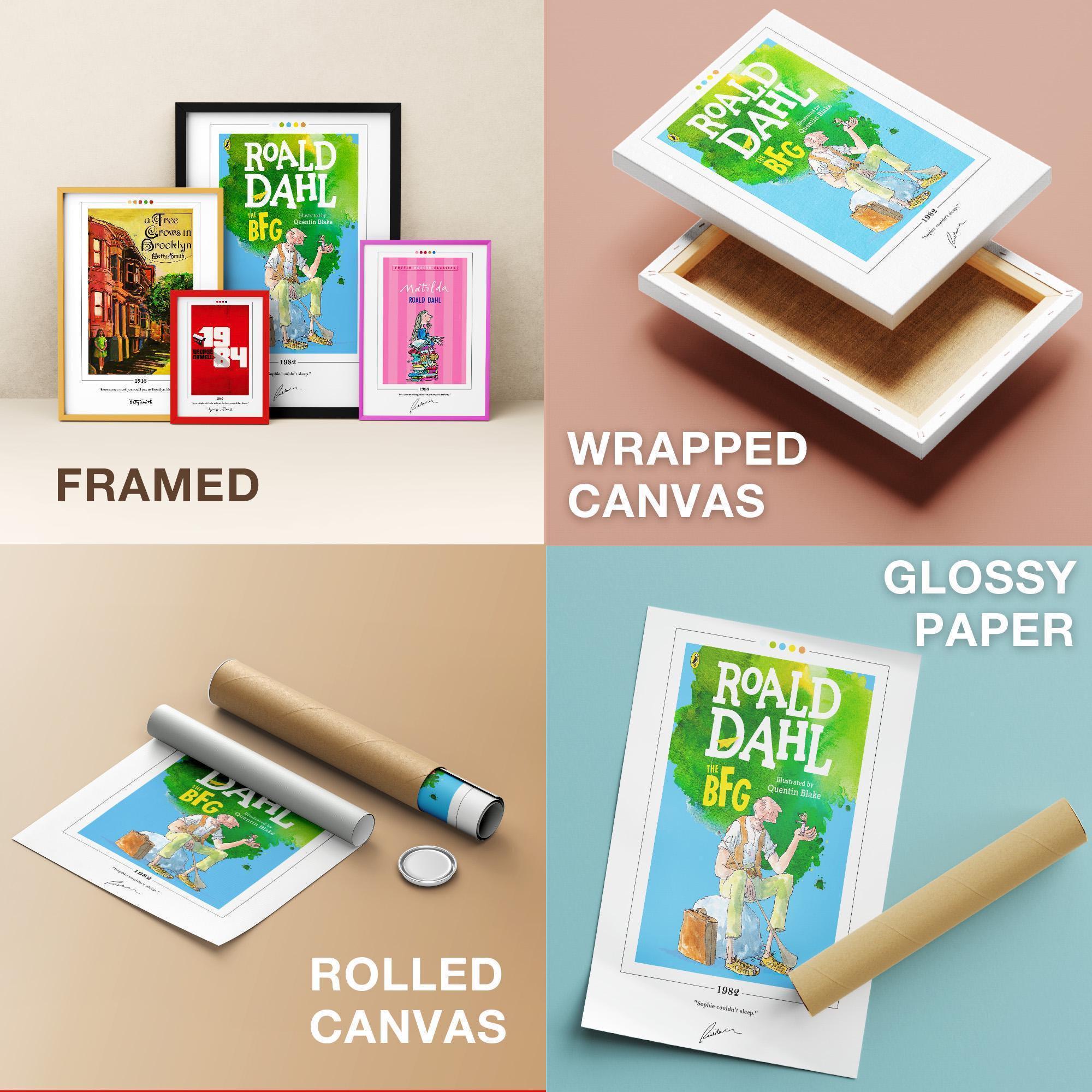 The BFG Book Cover Poster | Roald Dahl, the BFG Poster, the BFG Print ...