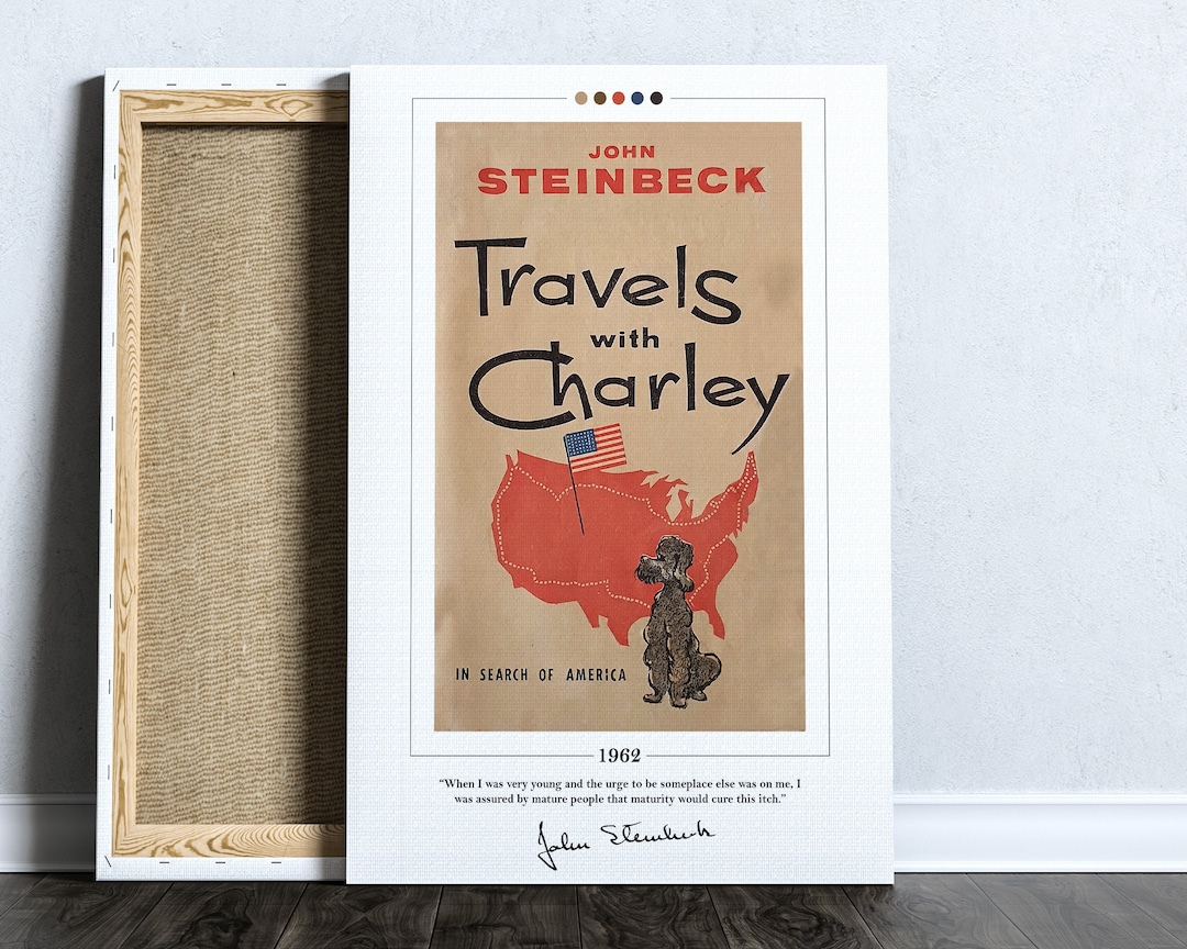 Travels With Charley Book Cover Poster | John Steinbeck, Travels With ...