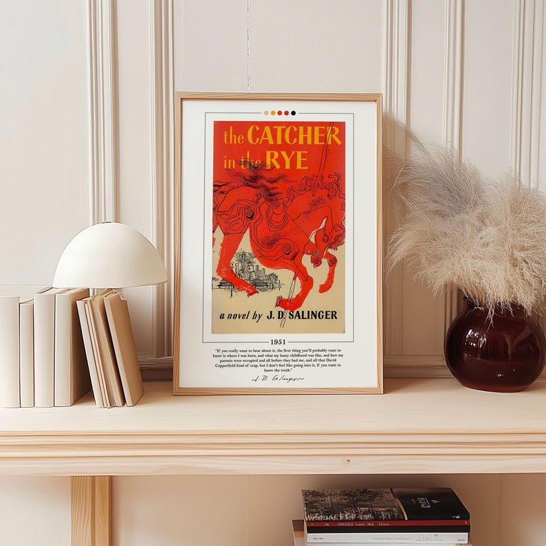 The Catcher in the Rye Book Cover Poster | J. D. Salinger, the Catcher ...