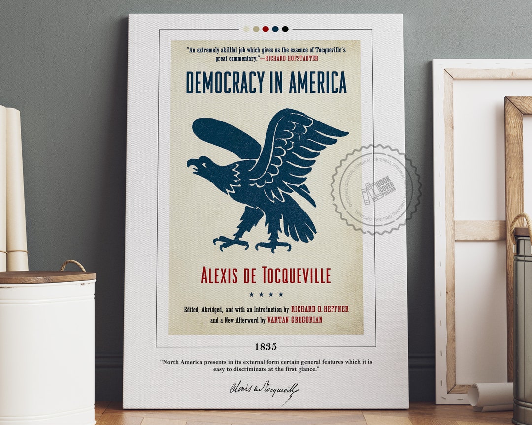 Democracy in America Book Cover Poster | Alexis De Tocqueville ...