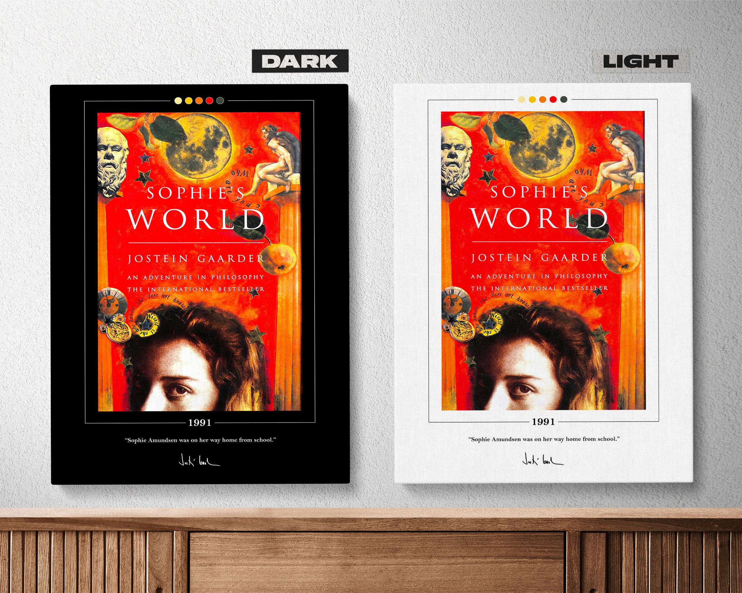 Sophie's World Book Cover Poster Jostein Gaarder - Etsy