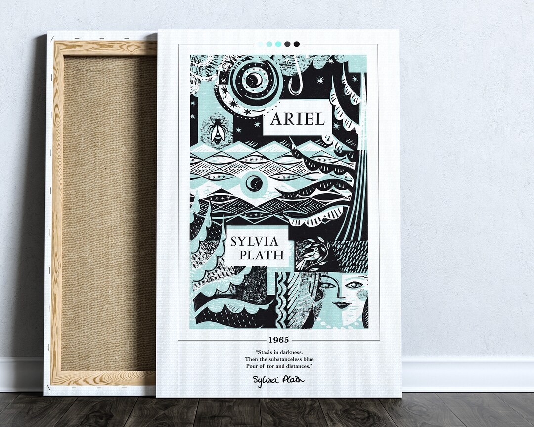 Ariel Book Cover Poster | Sylvia Plath, Ariel Poster, Ariel Print, Book ...