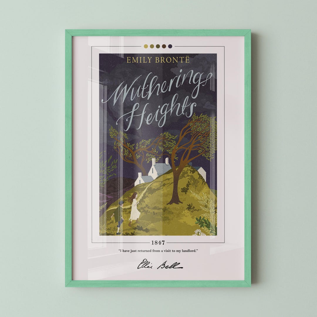 Wuthering Heights Book Cover Poster | Charlotte Bronte, Wuthering ...