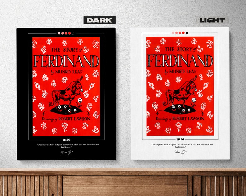 The Story of Ferdinand Book Cover Poster Munro Leaf the - Etsy