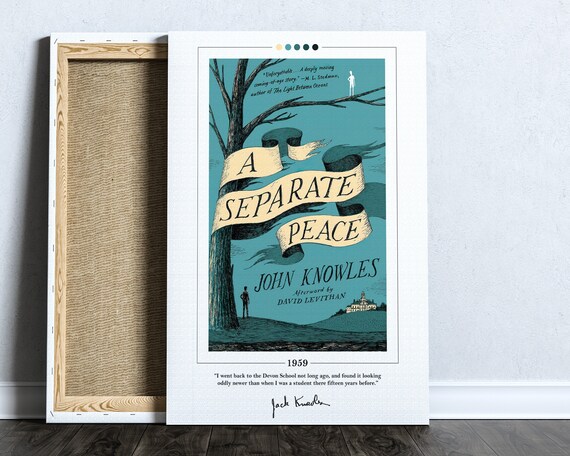 A Separate Peace Book Cover Poster John Knowles A Separate - Etsy
