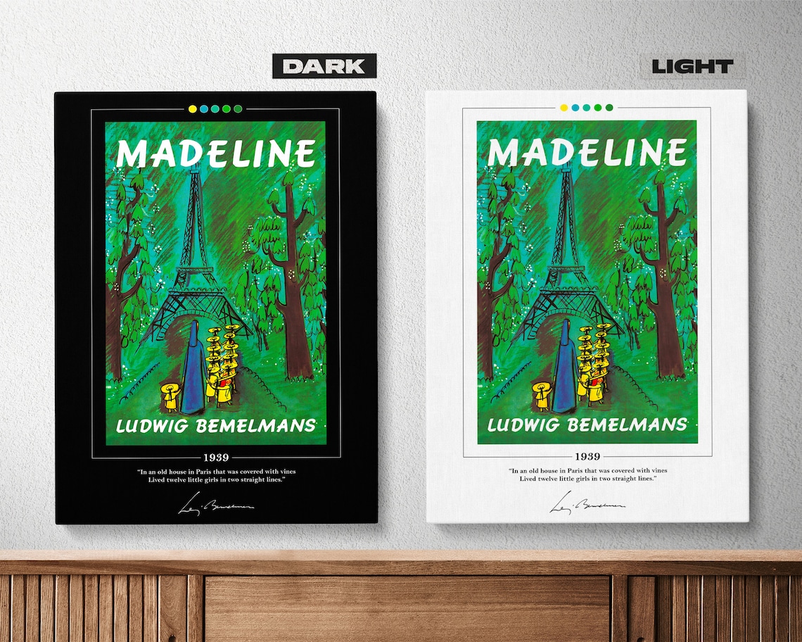 Madeline Book Cover Poster Ludwig Bemelmans Madeline - Etsy