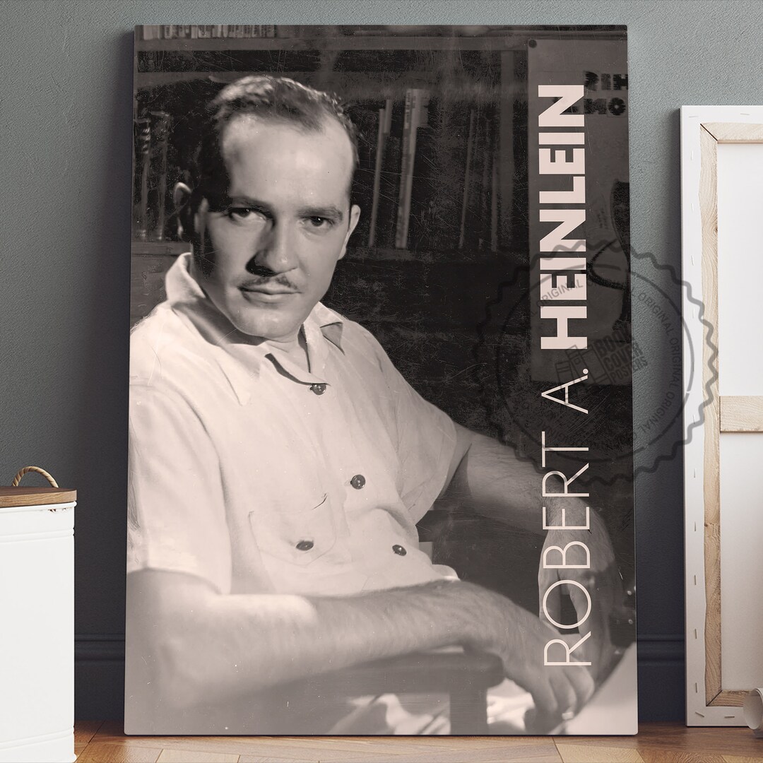 Robert A. Heinlein Poster Canvas Wall Art, Book Lover Gifts, Gifts for ...