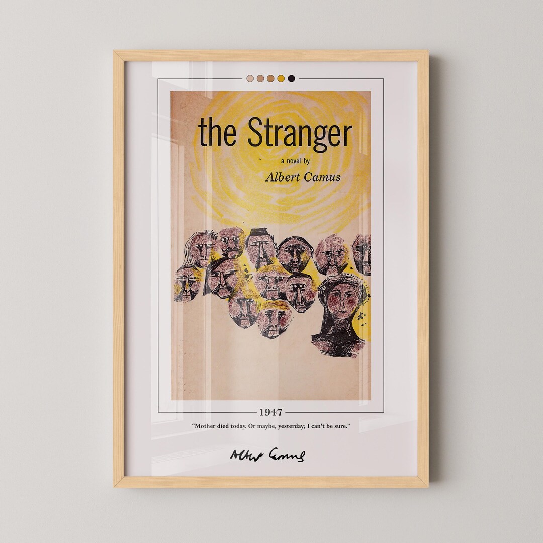 The Stranger Book Cover Poster | Albert Camus, the Stranger Poster, the ...