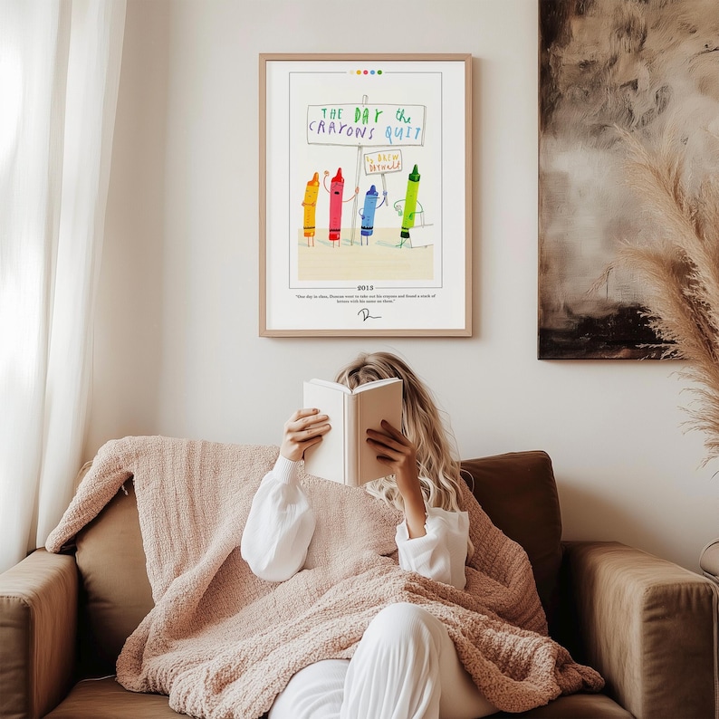 The Day the Crayons Quit Book Cover Poster | Drew Daywalt, the Day the ...