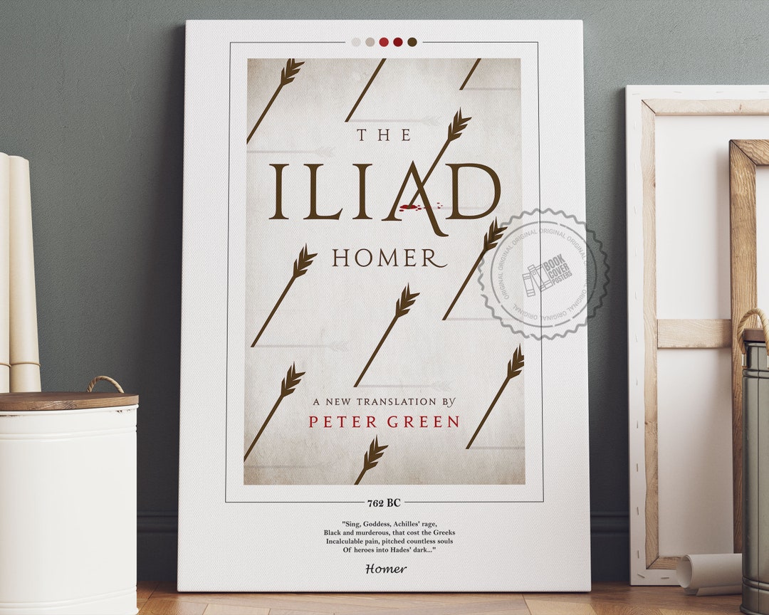 Iliad Book Cover Poster | Homer, Iliad Poster, Iliad Print, Book ...