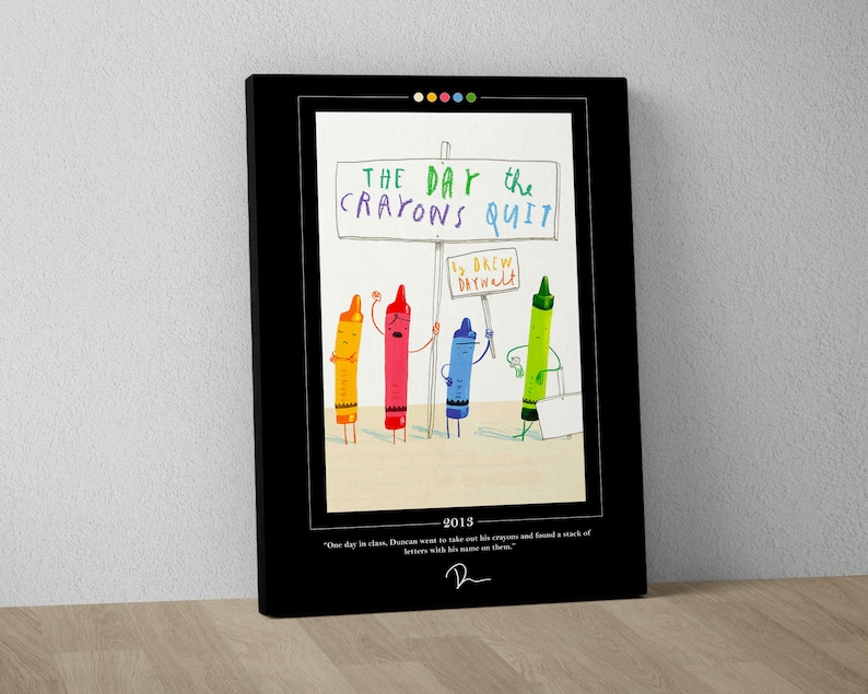 The Day the Crayons Quit Book Cover Poster Drew Daywalt the - Etsy