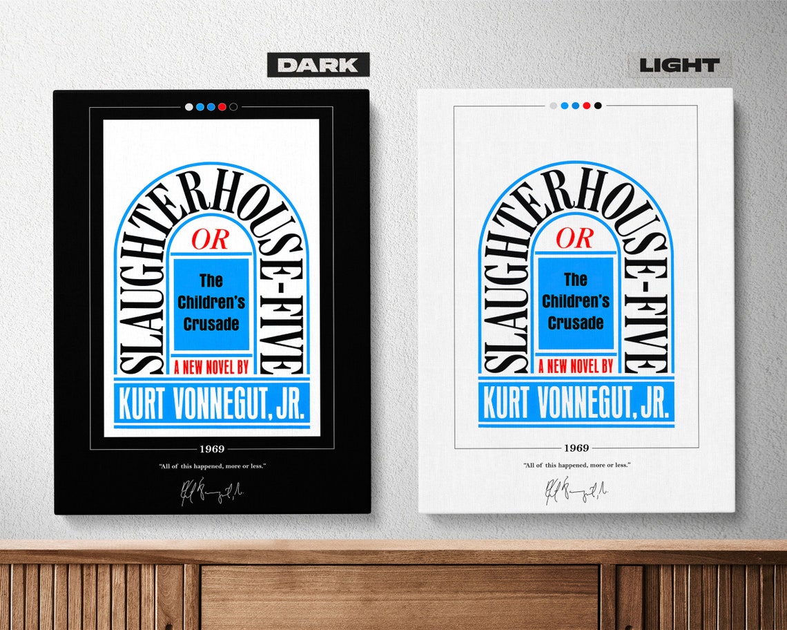 Slaughterhouse Five Book Cover Poster Kurt Vonnegut - Etsy