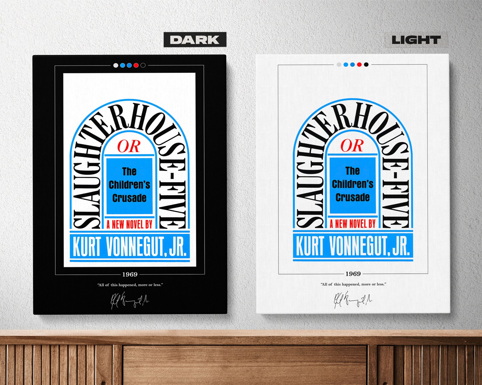 Slaughterhouse Five Book Cover Poster Kurt Vonnegut - Etsy