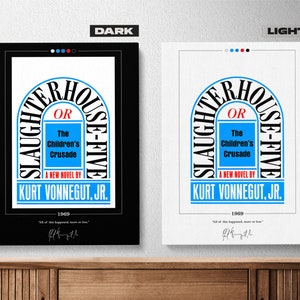 Slaughterhouse Five Book Cover Poster | Kurt Vonnegut, Slaughterhouse ...