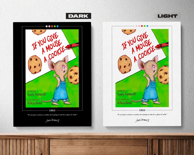 If You Give a Mouse a Cookie Book Cover Poster Laura - Etsy