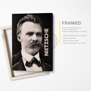 Friedrich Nietzsche Poster Canvas Wall Art, Book Lover Gifts, Gifts for ...
