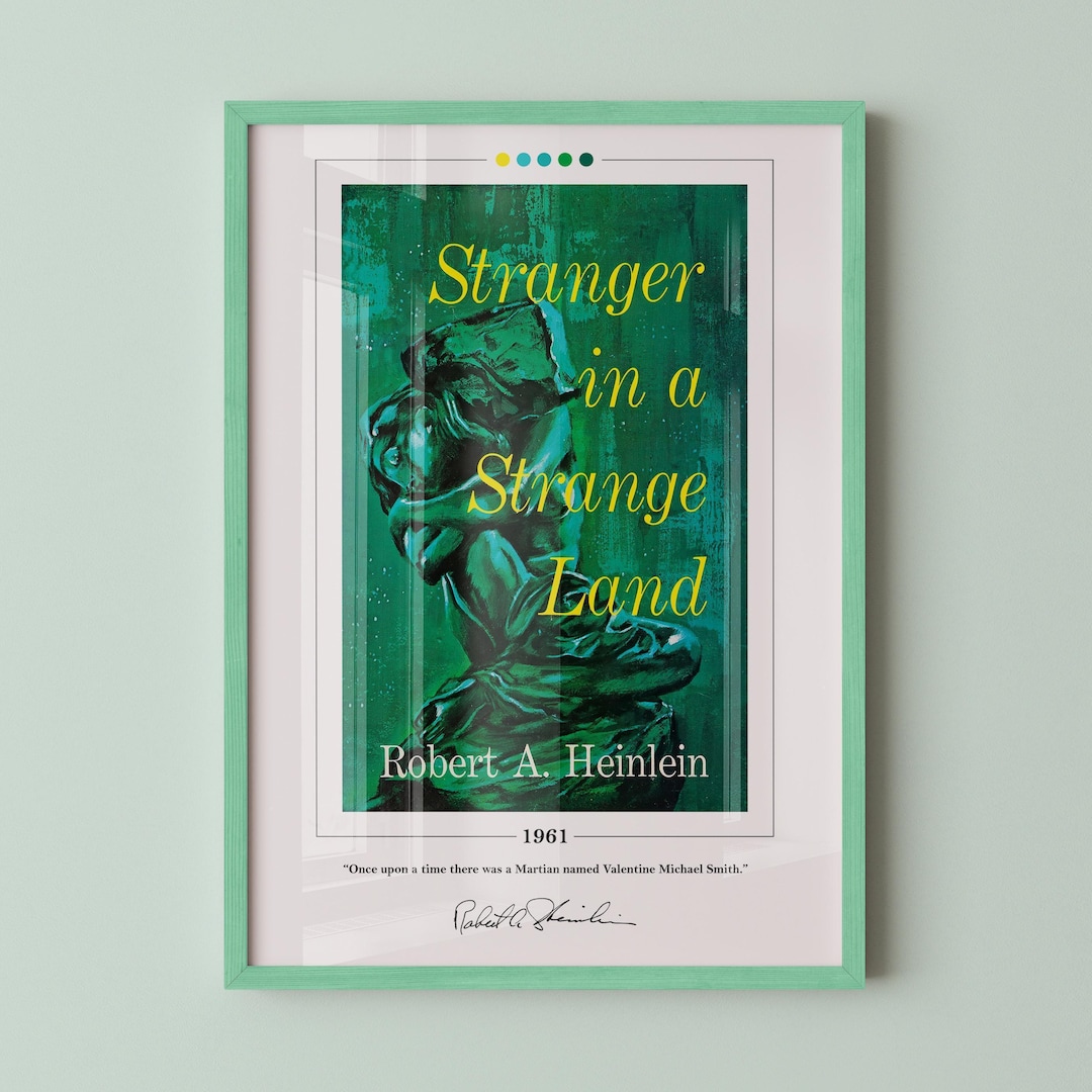 Stranger in a Strange Land Book Cover Poster | Robert A. Heinlein ...