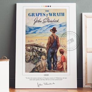 The Grapes of Wrath Book Cover Poster John Steinbeck, the Grapes of ...