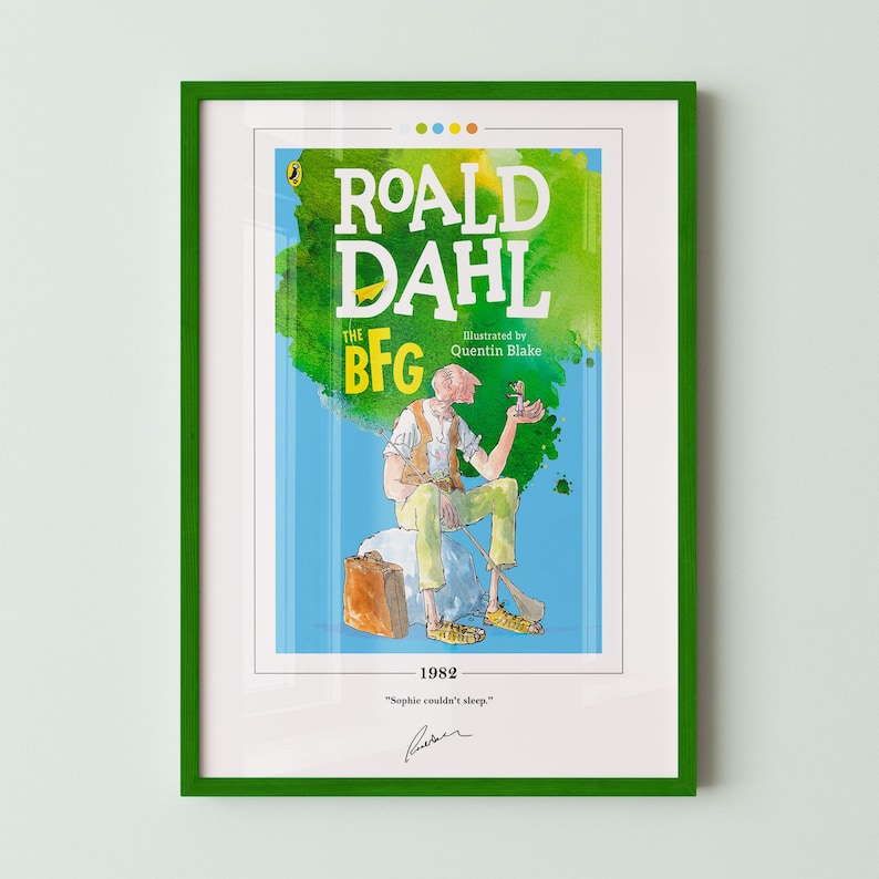 The BFG Book Cover Poster | Roald Dahl, the BFG Poster, the BFG Print ...