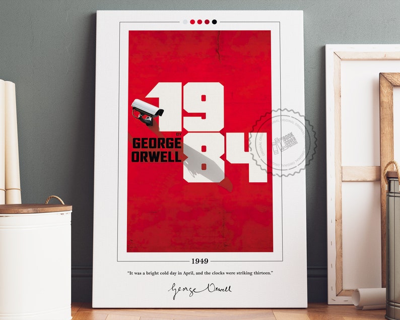 1984 Book Cover Poster George Orwell 1984 Poster 1984 - Etsy