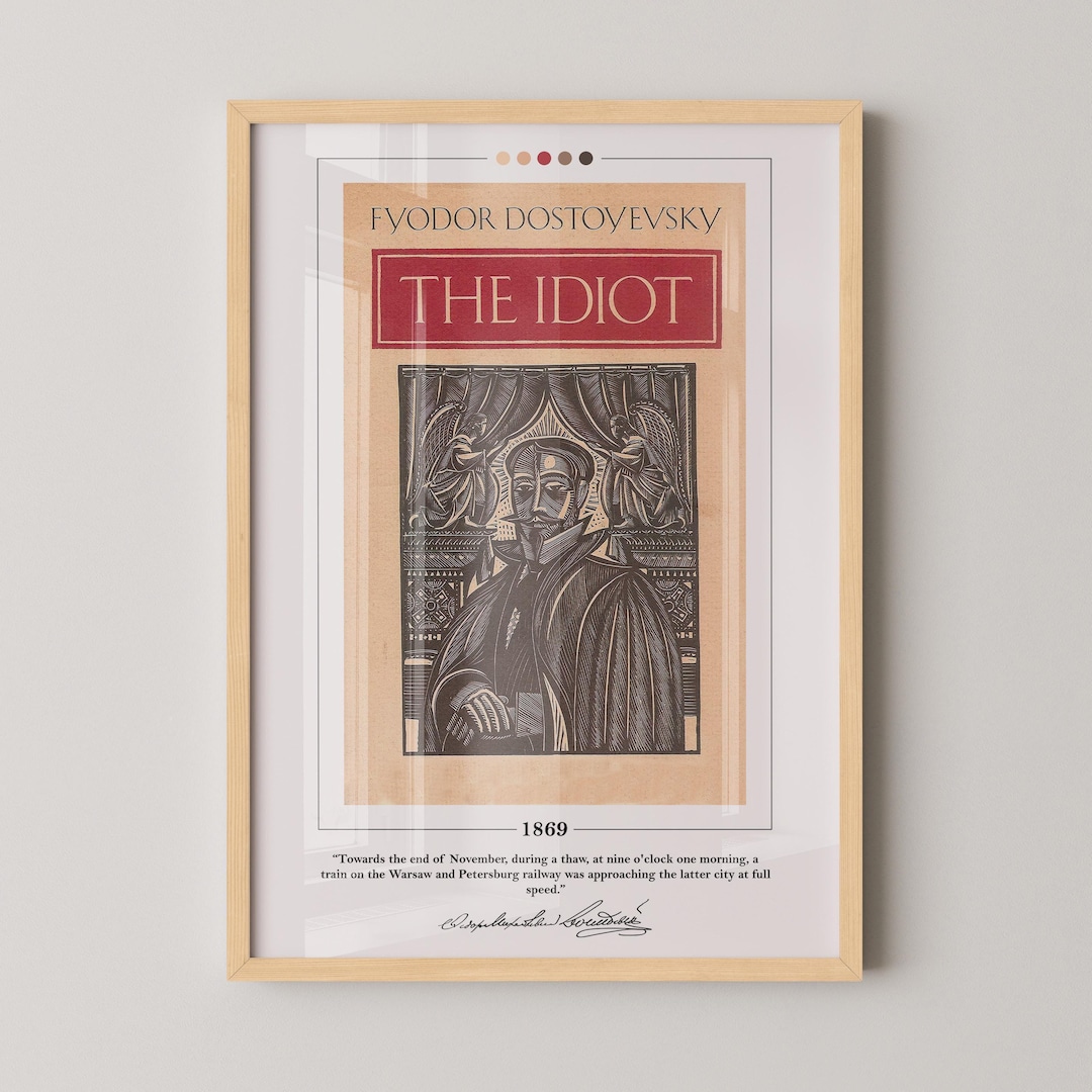 The Idiot Book Cover Poster | Fyodor Dostoevsky, the Idiot Poster, the ...