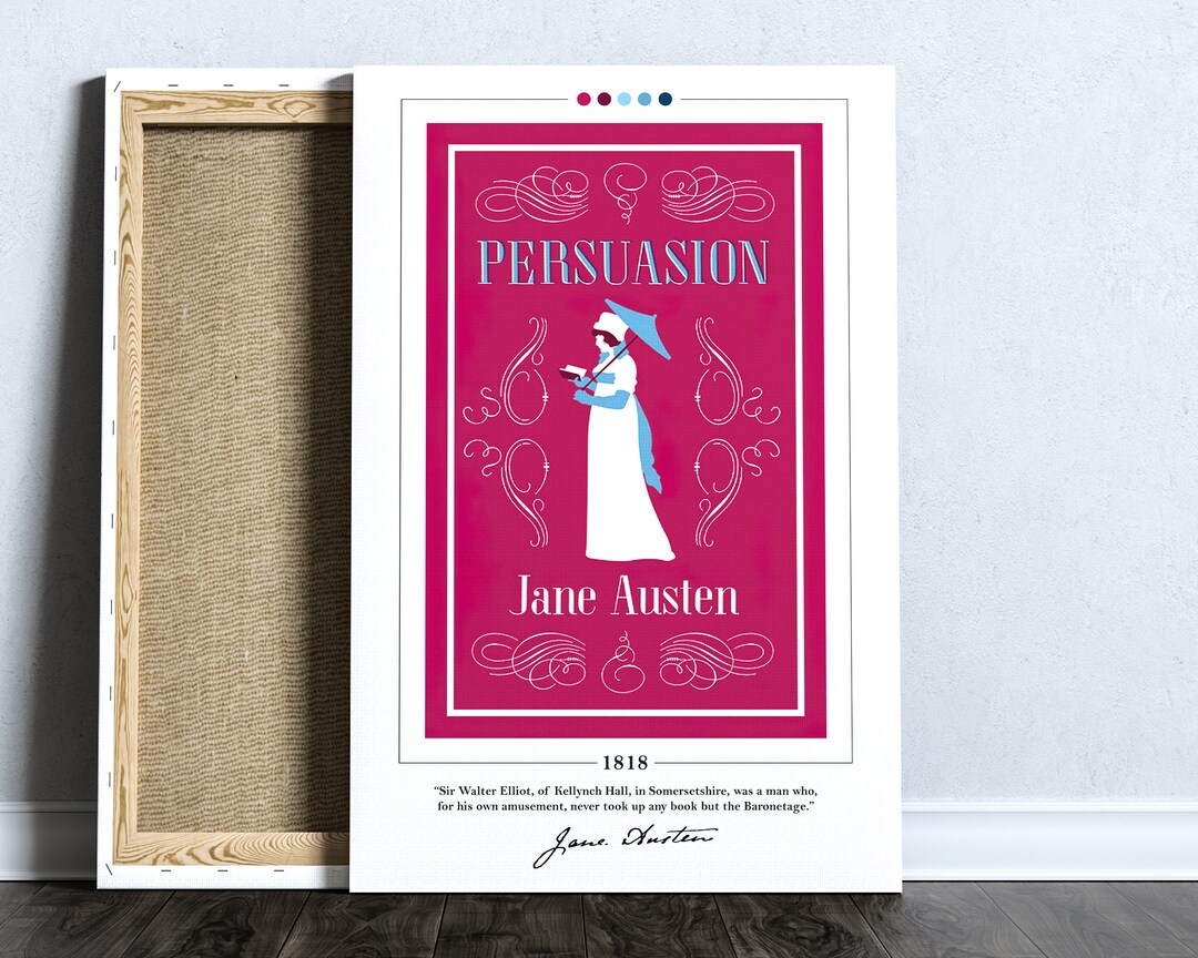 Persuasion Book Cover Poster | Jane Austen, Persuasion Poster ...