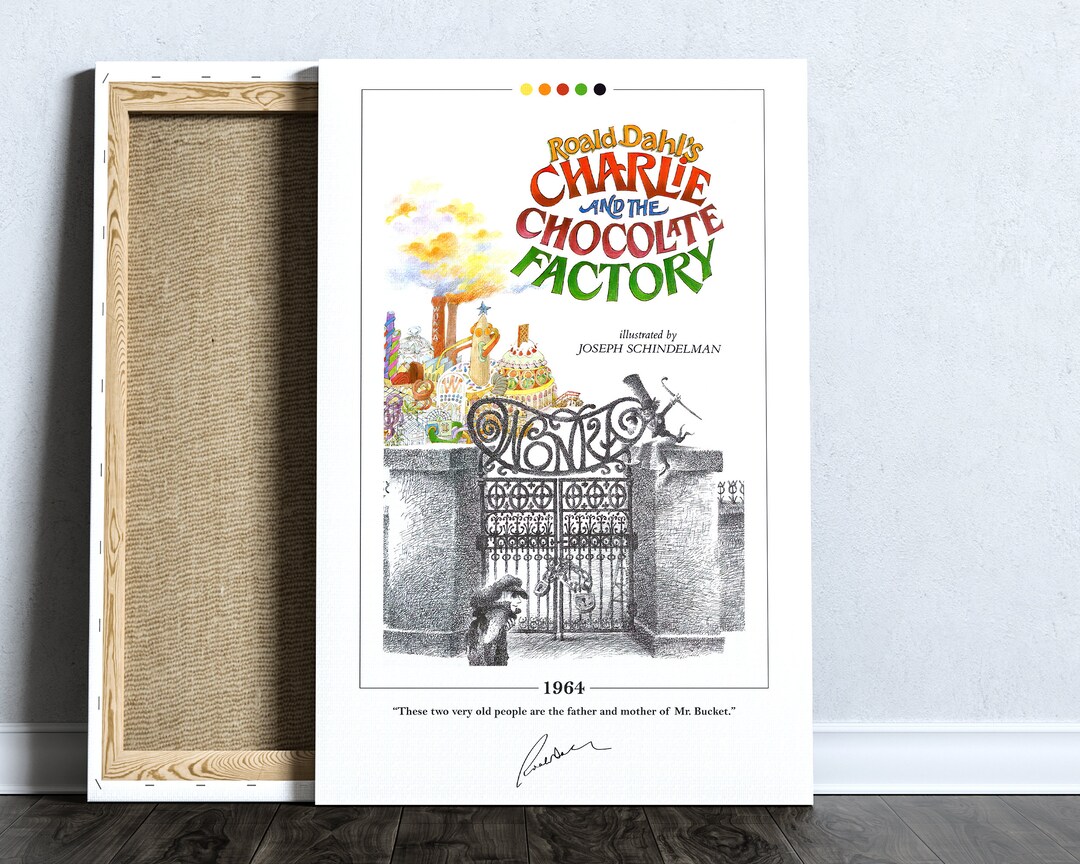 Charlie and the Chocolate Factory Book Cover Poster | Roald Dahl ...
