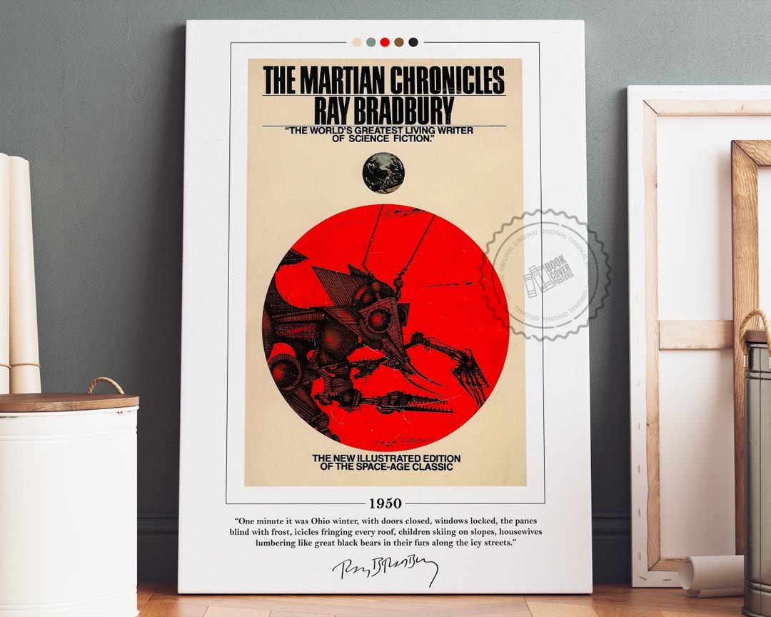 The Martian Chronicles Book Cover Poster | Ray Bradbury, the Martian ...