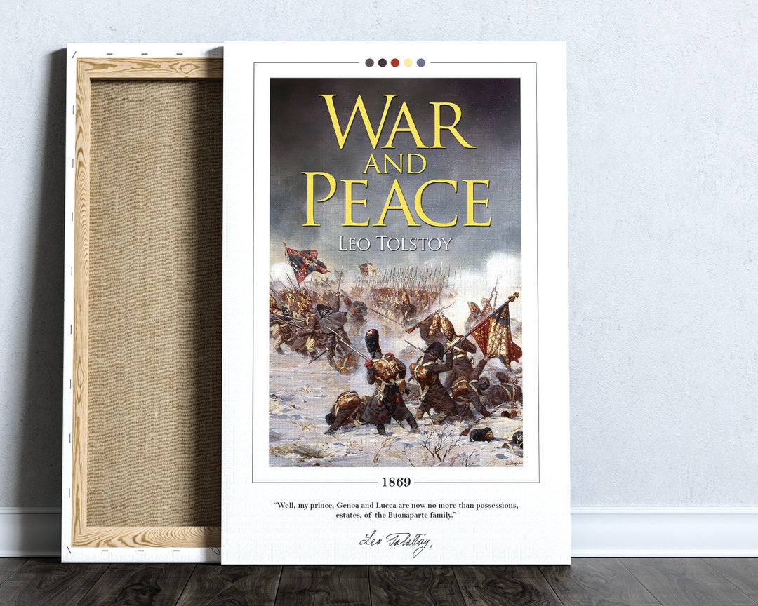 War and Peace Book Cover Poster | Leo Tolstoy, War and Peace Poster ...