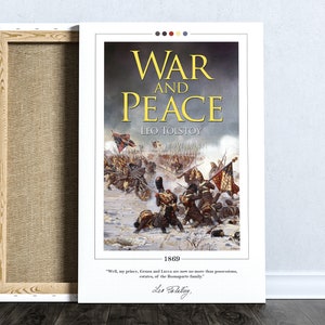 War and Peace Book Cover Poster | Leo Tolstoy, War and Peace Poster ...