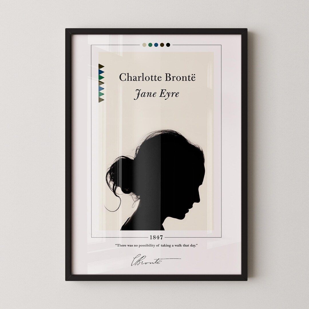 Jane Eyre Book Cover Poster | Charlotte Bronte, Jane Eyre Poster, Jane ...