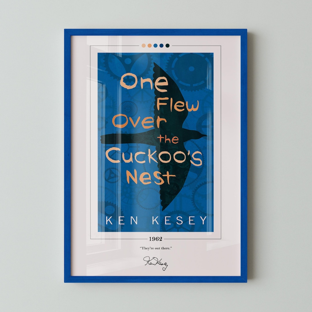 One Flew Over the Cuckoo's Nest Book Cover Poster | Ken Kesey, One Flew ...