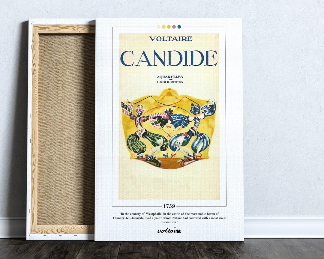 Candide Book Cover Poster | Voltaire, Candide Poster, Candide Print ...