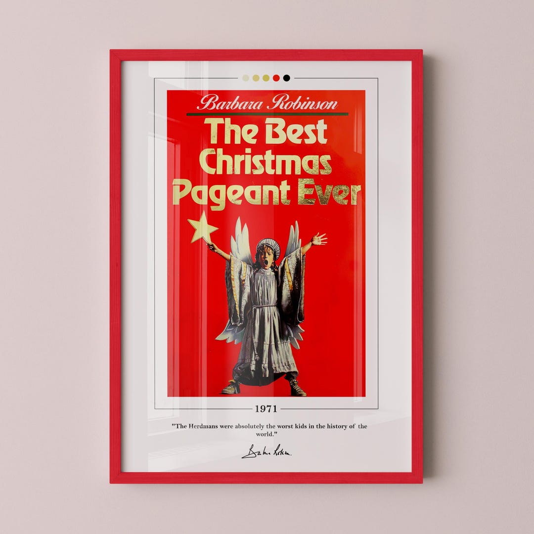 The Best Christmas Pageant Ever Book Cover Poster | Barbara Robinson ...