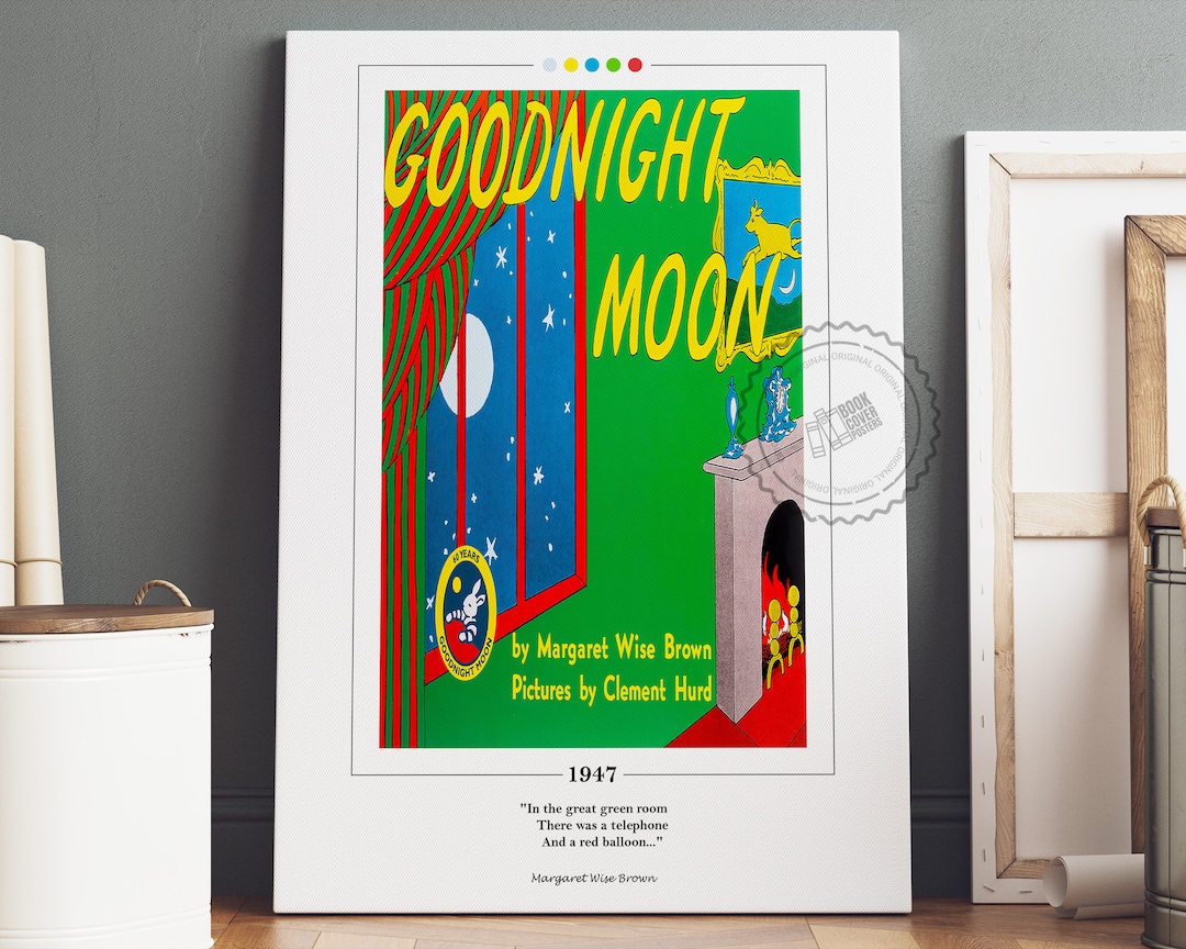 Goodnight Moon Book Cover Poster Margaret Wise Brown, Goodnight Moon ...