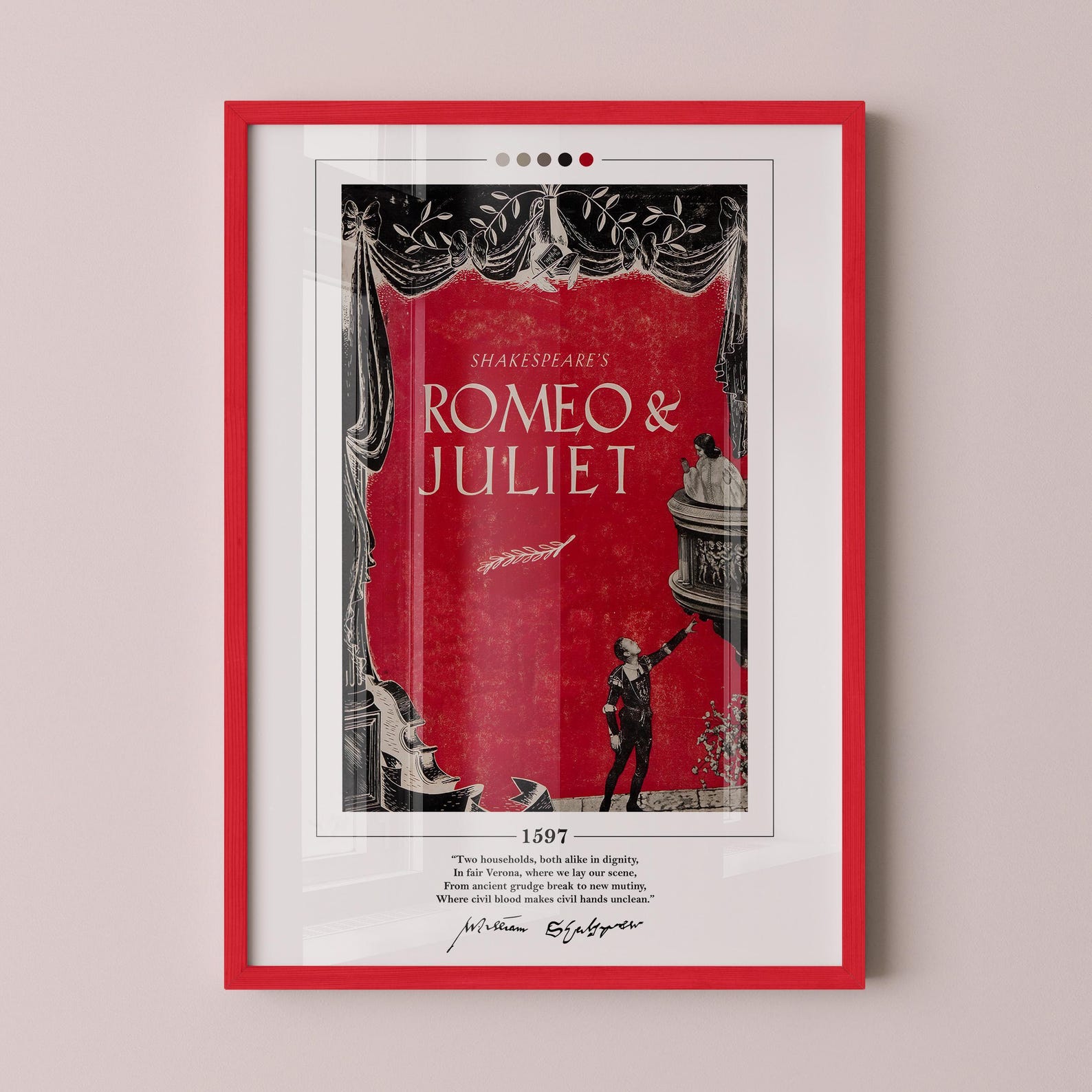 Romeo and Juliet Book Cover Poster | William Shakespeare, Romeo and ...
