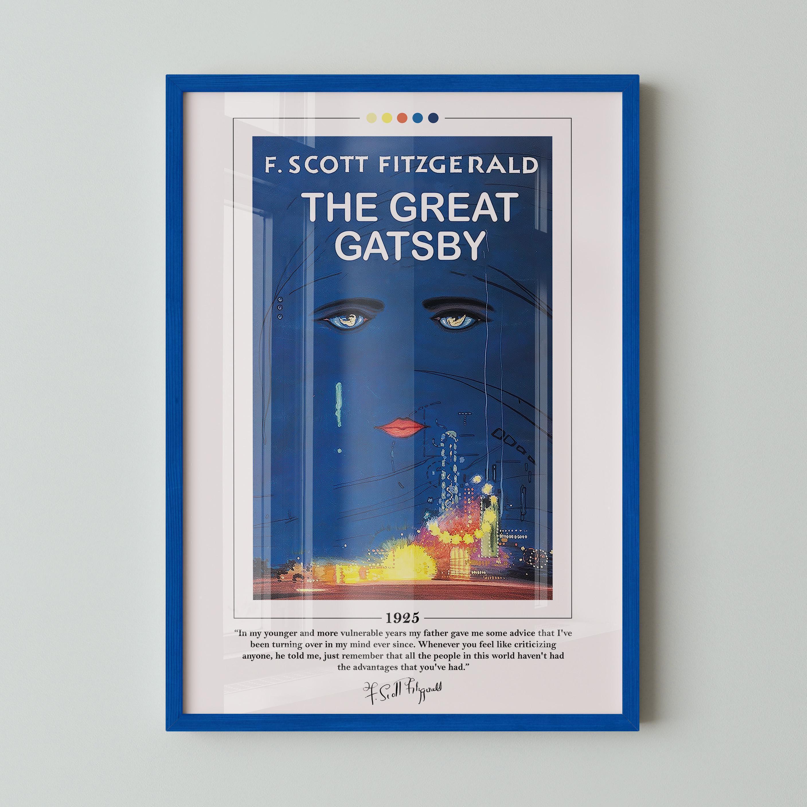 The Great Gatsby Book Cover Poster | F. Scott Fitzgerald, the Great ...