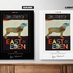 East of Eden Book Cover Poster | John Steinbeck, East of Eden Poster ...