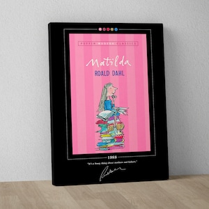 Matilda Book Cover Poster | Roald Dahl, Matilda Poster, Matilda Print ...