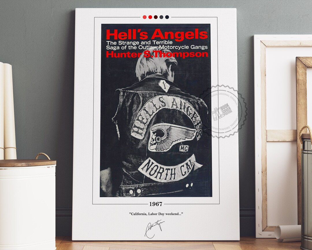 Hell's Angels Book Cover Poster | Hunter S. Thompson, Hell's Angels ...