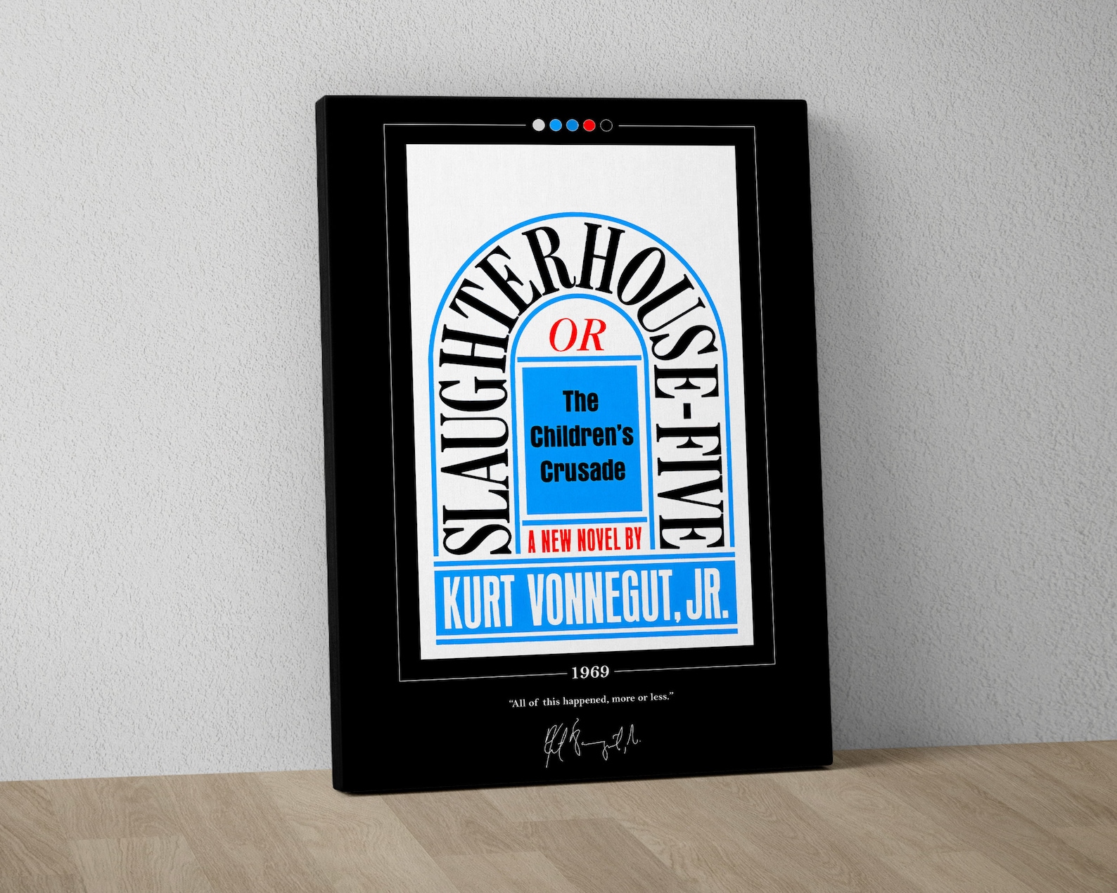 Slaughterhouse Five Book Cover Poster Kurt Vonnegut - Etsy