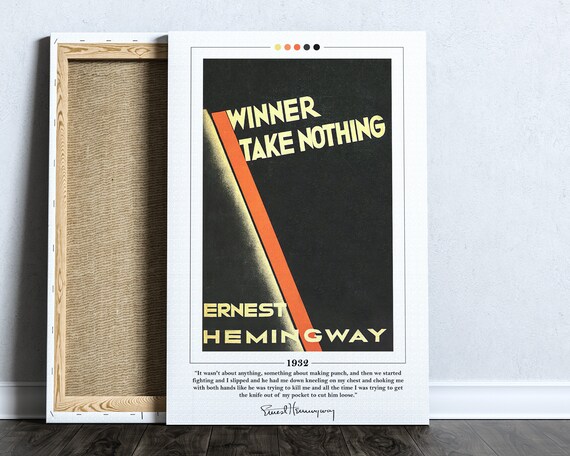 Winner Take Nothing Book Cover Poster Ernest Hemingway - Etsy