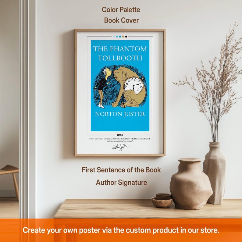 The Phantom Tollbooth Book Cover Poster | Norton Juster, Phantom ...