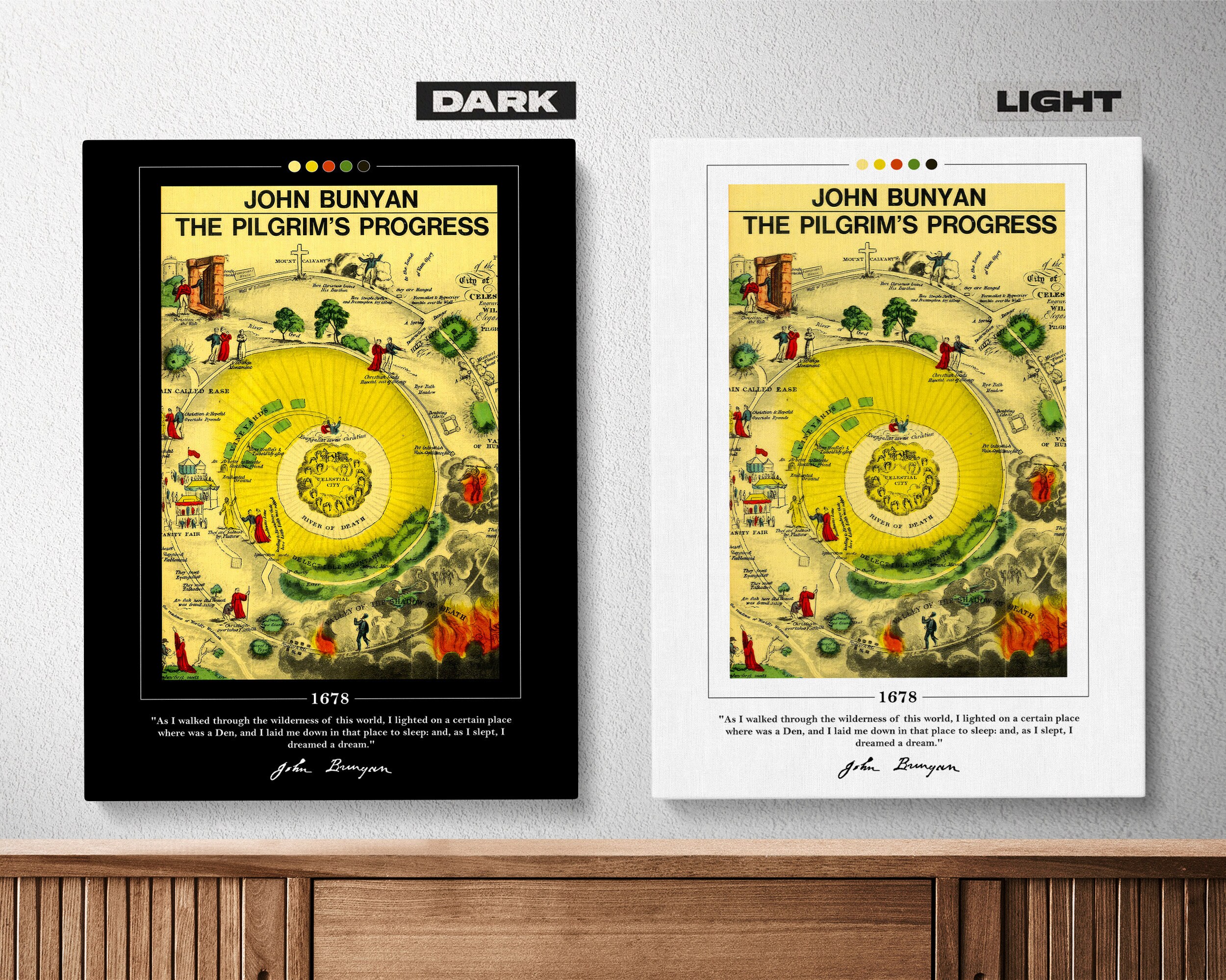 The Pilgrim's Progress Book Cover Poster John Bunyan - Etsy UK